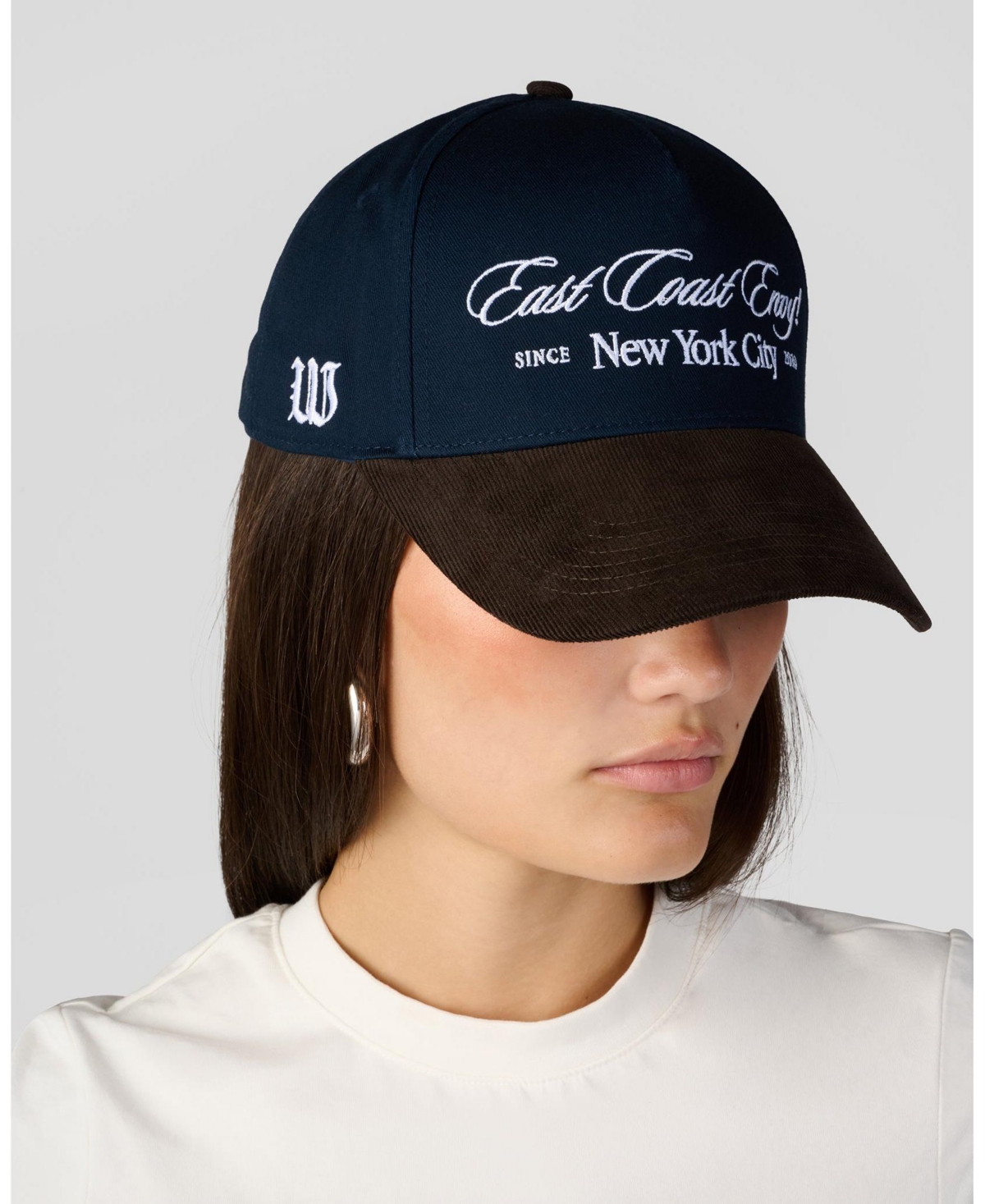 Click here for Corduroy Baseball Hat - Navy/white prices