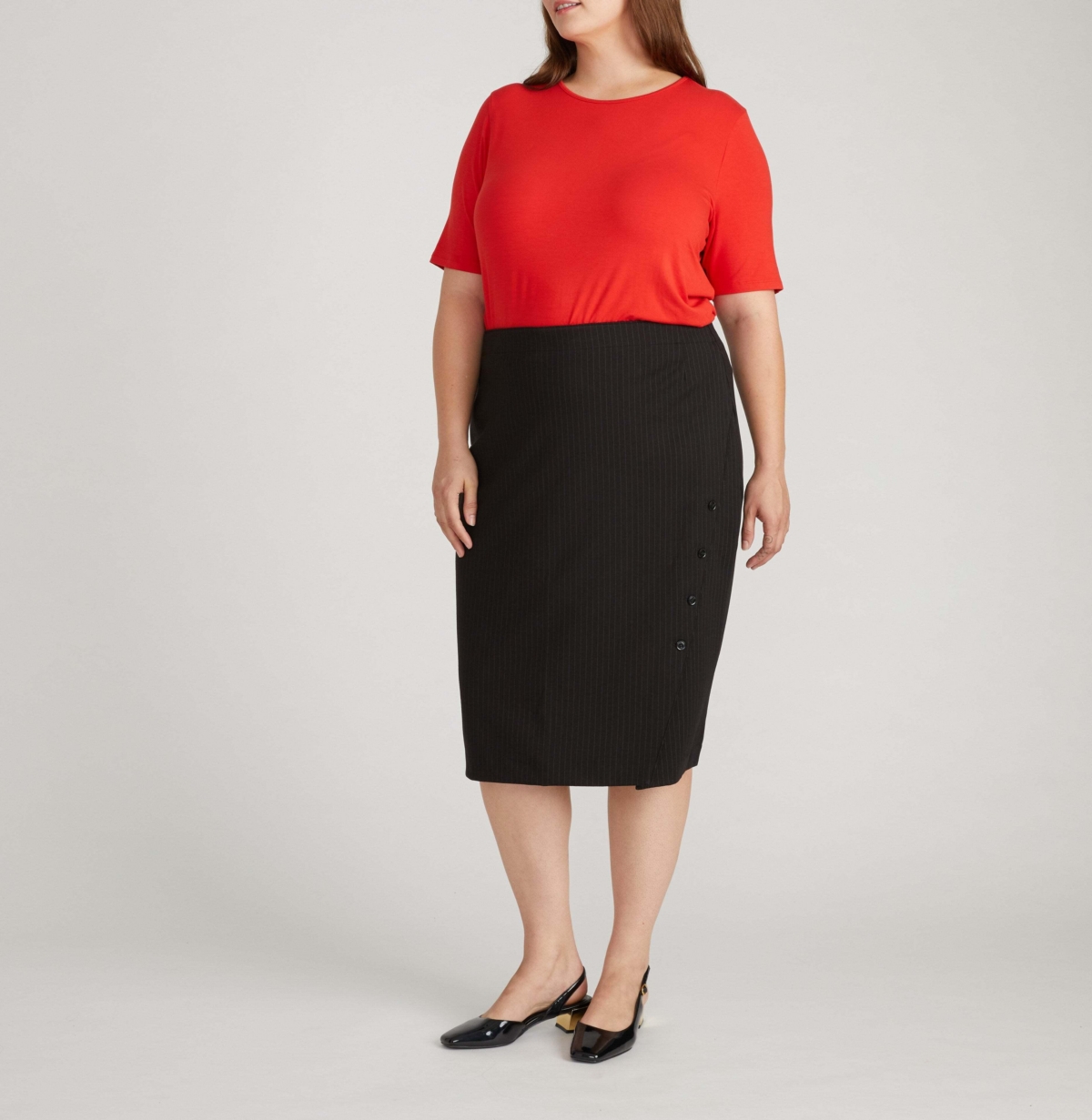 Click here for Universal Standard Plus Size Anya Ponte Skirt - Sl... prices