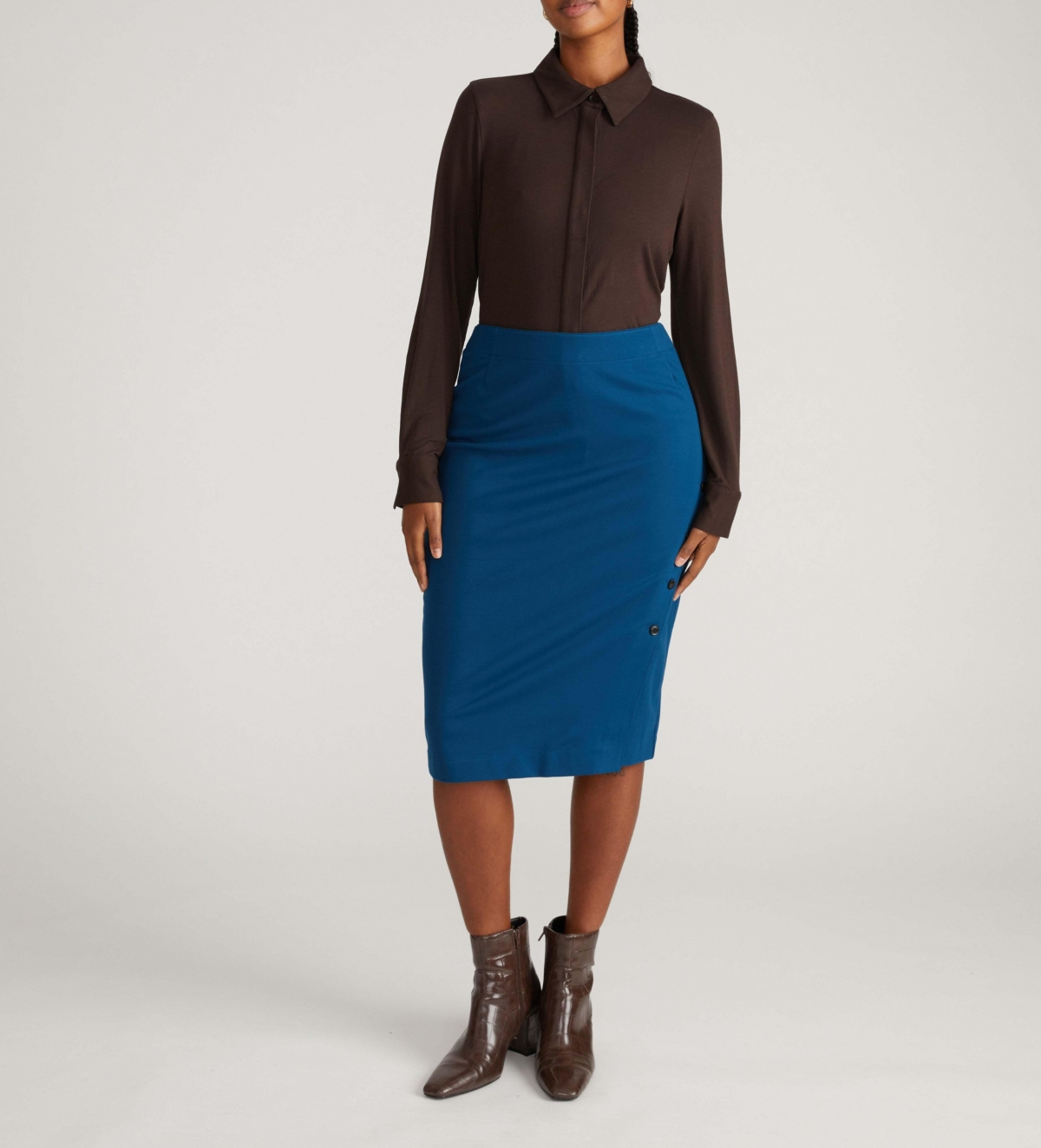 Click here for Universal Standard Plus Size Anya Ponte Skirt - De... prices
