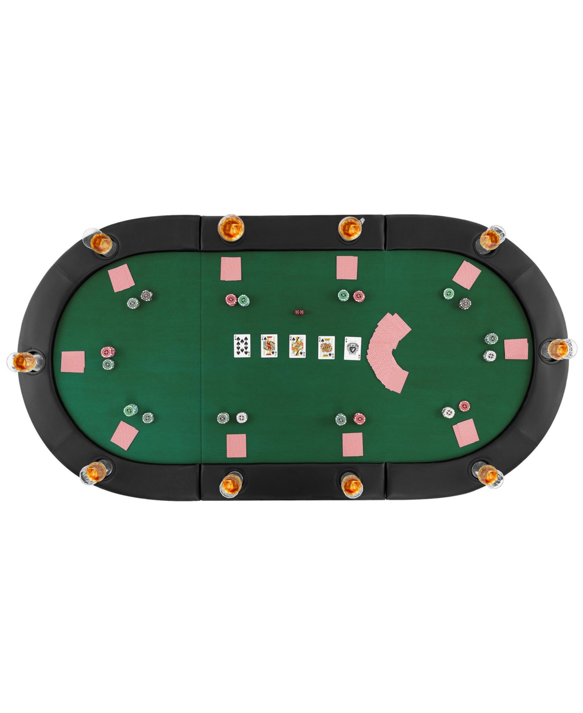 Click here for Hongge 84 Inch 10 Player Folding Poker Table Top w... prices