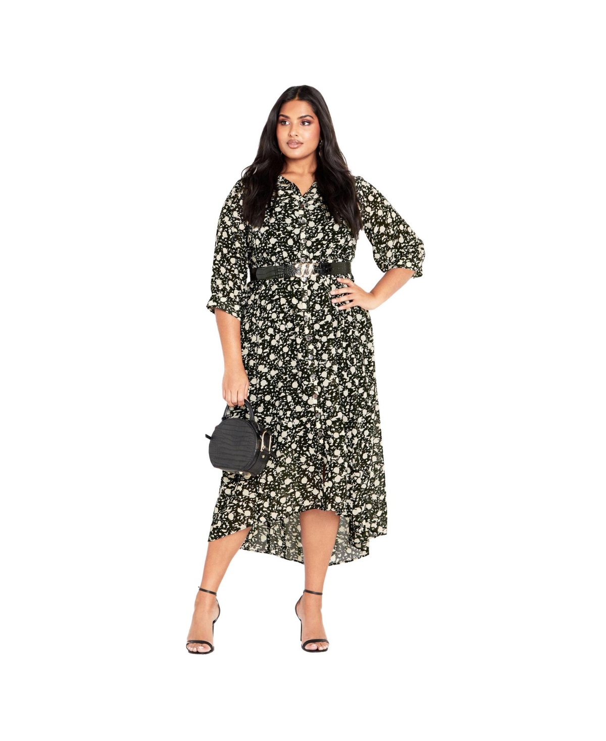 Click here for Avenue Womens Plus Size Rylee Dress - Black noise prices