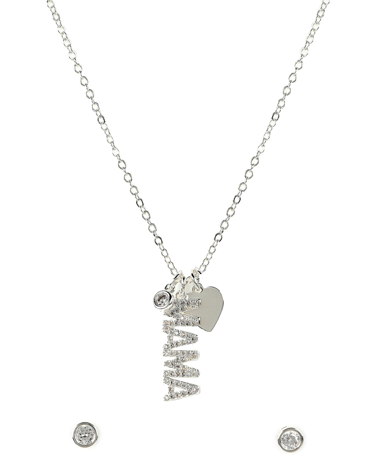 Click here for Giani Bernini Silver-Tone Mama Cubic Zirconia Pend... prices