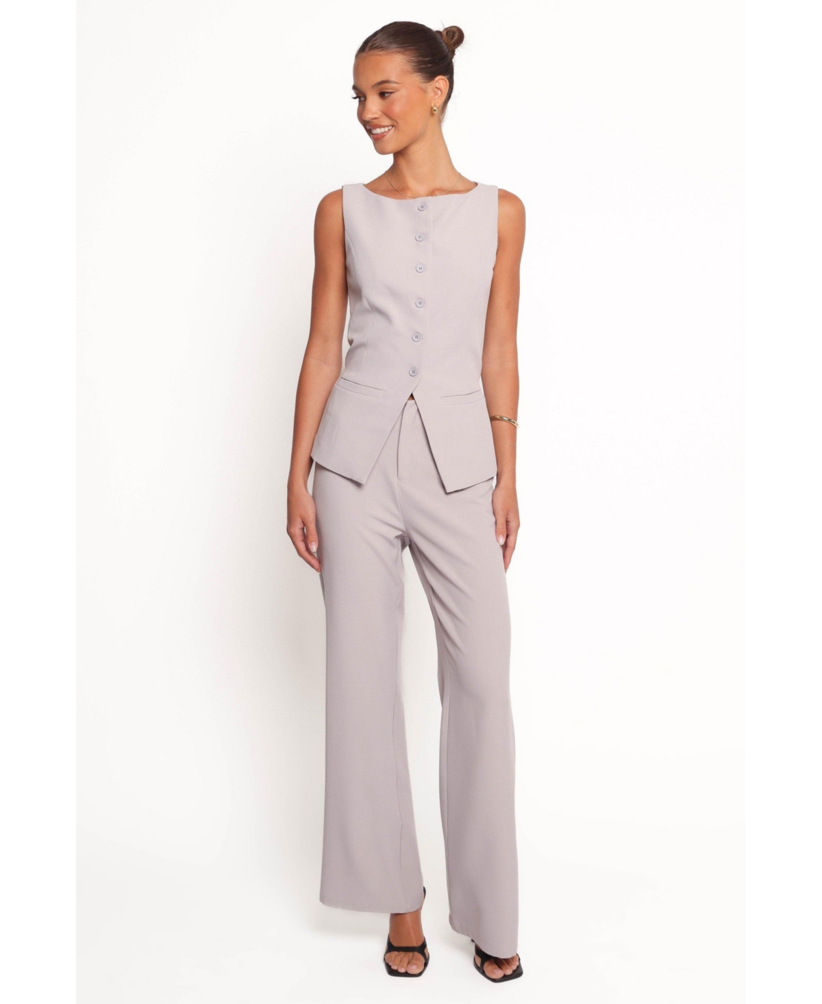 Click here for Petal and Pup Womens Kernie Vest Top - Light Grey... prices