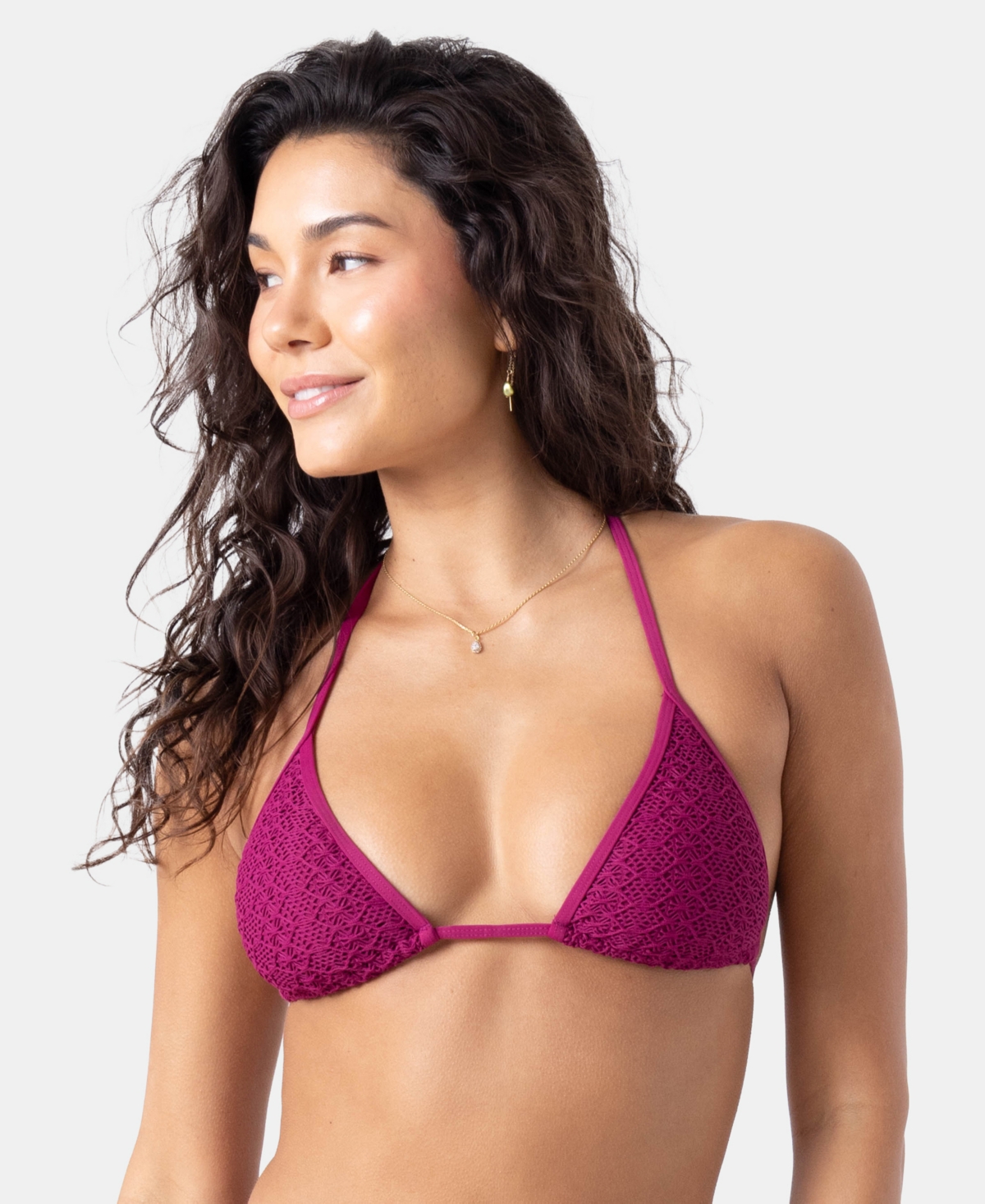 Click here for Roxy Womens Crochet Mini Tiki Tri Bikini Halter To... prices