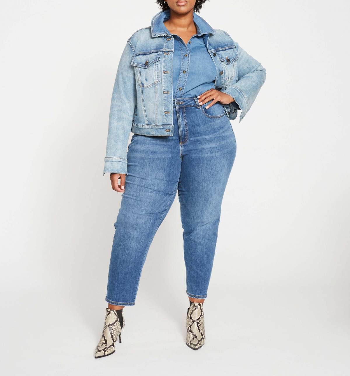 Click here for Universal Standard Plus Size Kelsey Denim Jacket -... prices