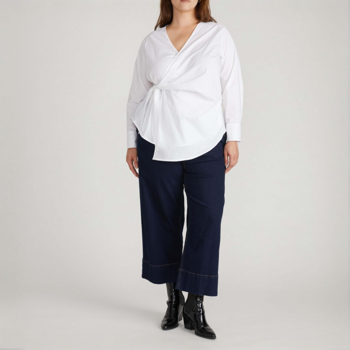 Click here for Universal Standard Plus Size Stretch Poplin Wrap S... prices