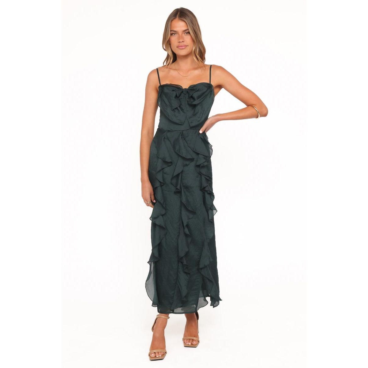 Click here for Petal and Pup Womens Adelyn Midi Dress - Emerald prices