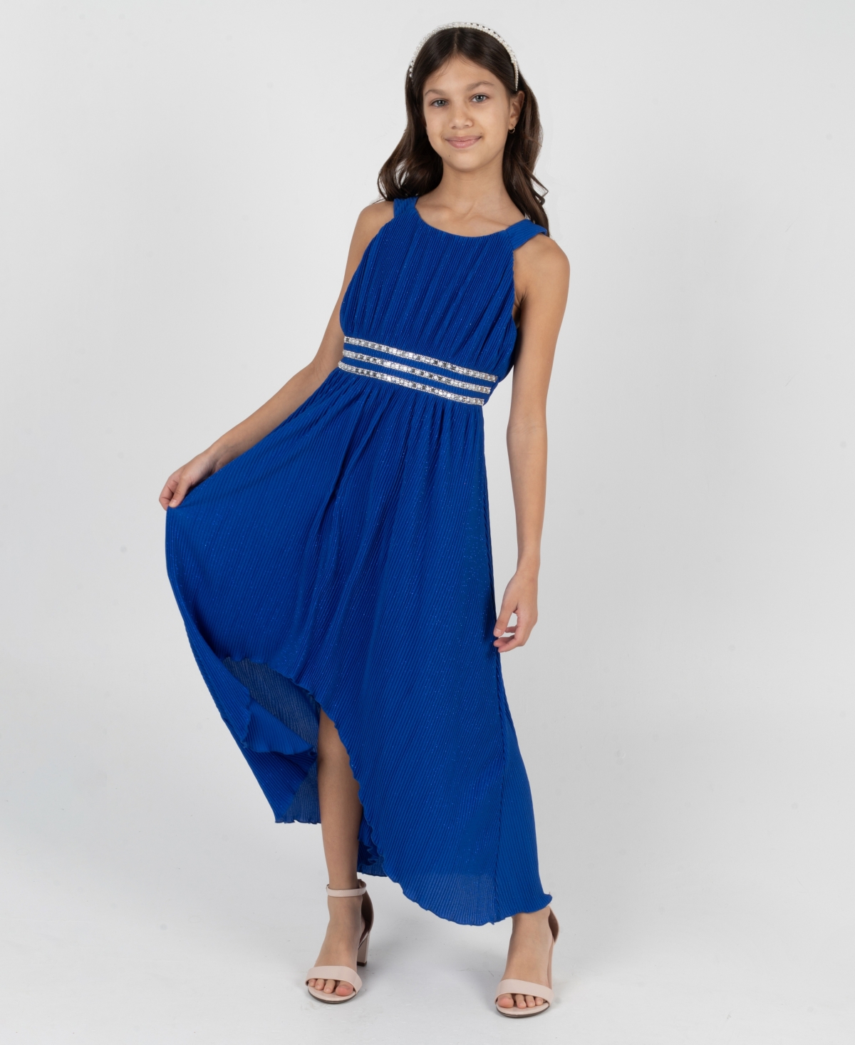 Click here for Rare Editions Girls 7-16 Pleated Glitter Chiffon D... prices