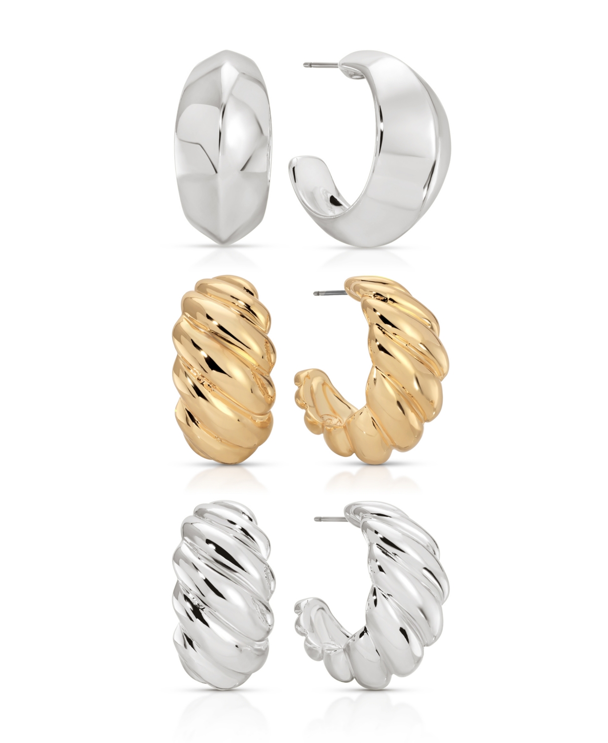 Click here for Ettika Two-Tone Essential Hoop Earring Set - Mixed... prices
