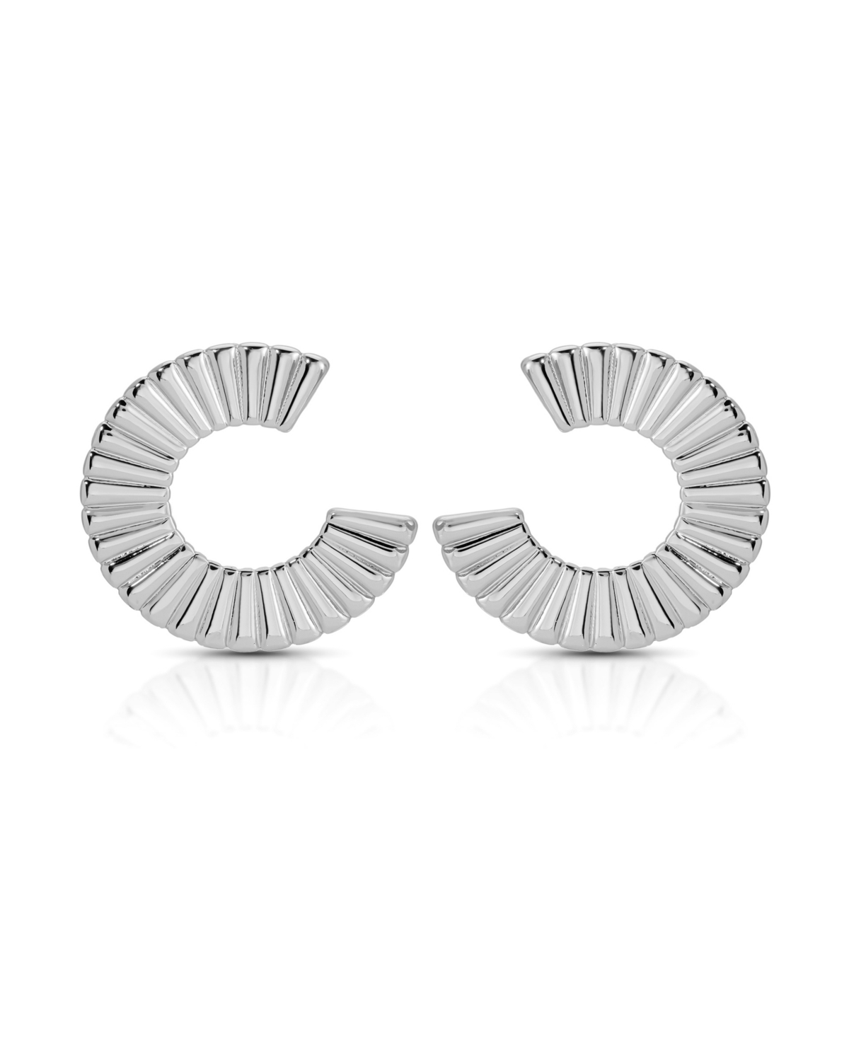Click here for Ettika Fanned Out Statement Earrings - Silver prices