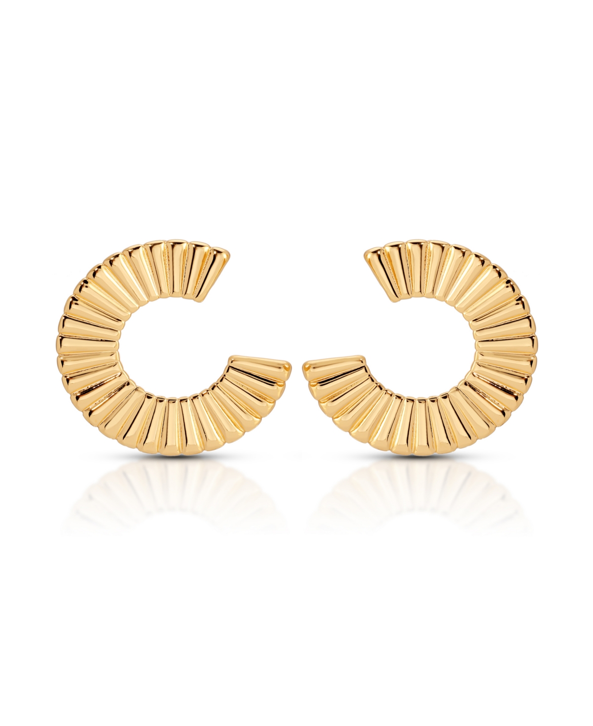 Click here for Ettika Fanned Out Statement Earrings - Gold prices
