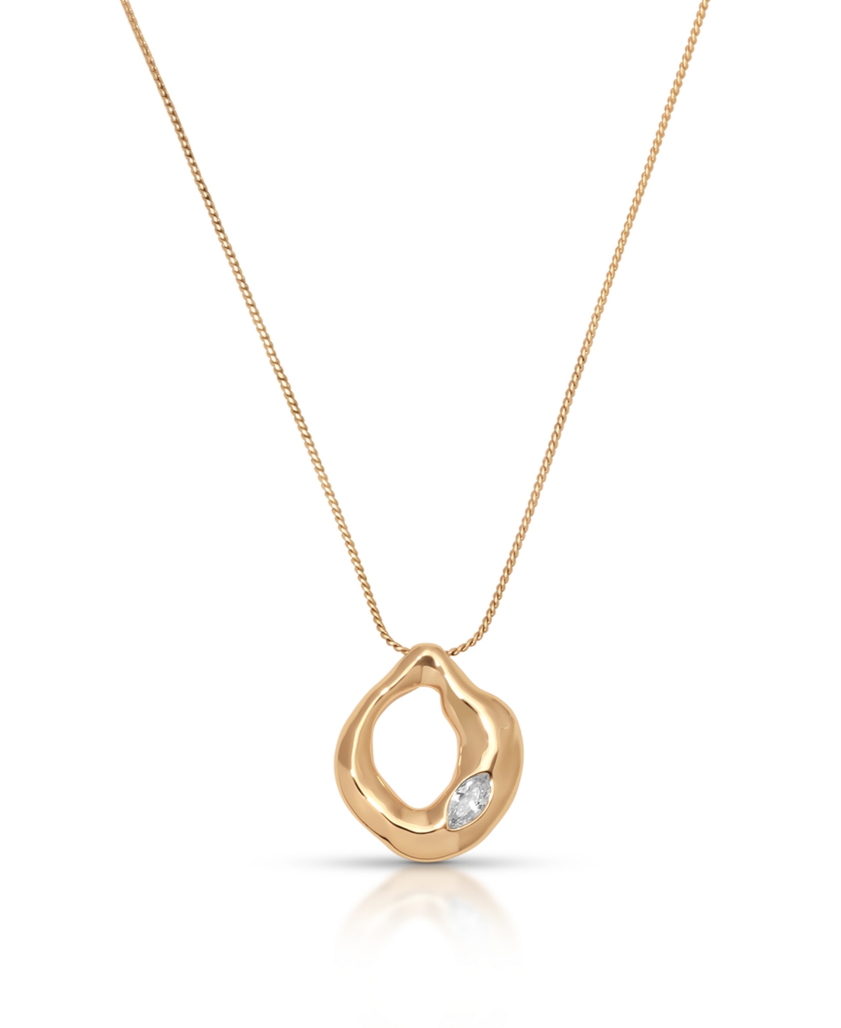 Click here for Ettika Molten Marquise Pendant Necklace - Gold prices