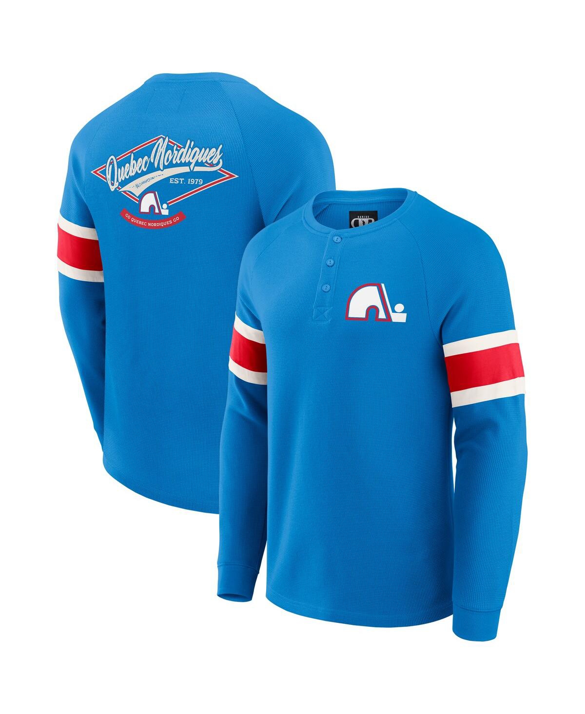 Click here for Fanatics Mens Blue Quebec Nordiques Waffle-Knit Ra... prices