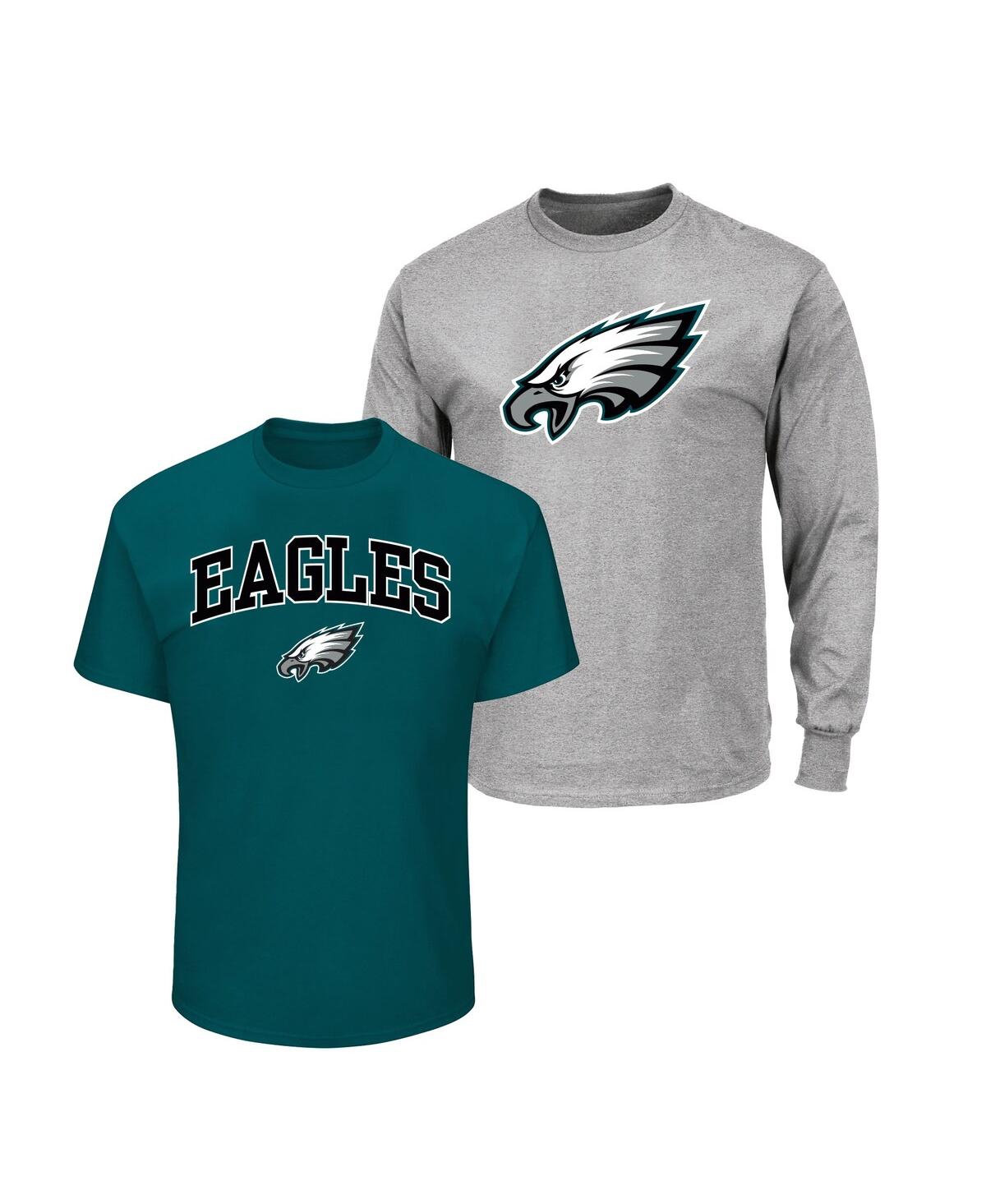 Click here for Fanatics Mens Kelly Green/Heather Gray Philadelphi... prices