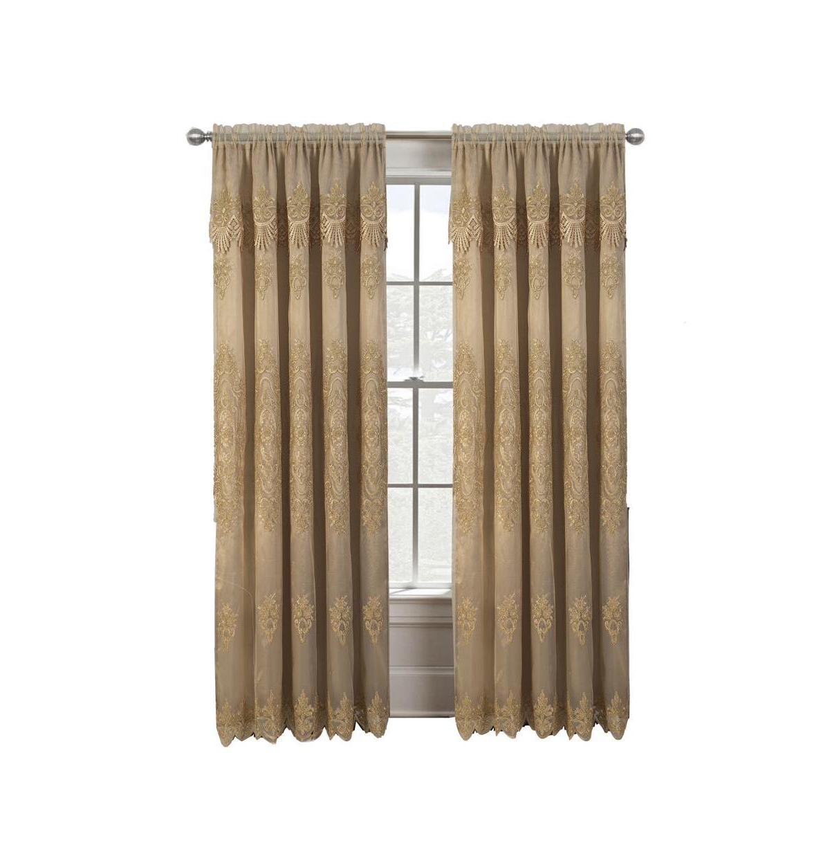 Click here for Rt Designers Collection Dayton Emb Attached Valanc... prices