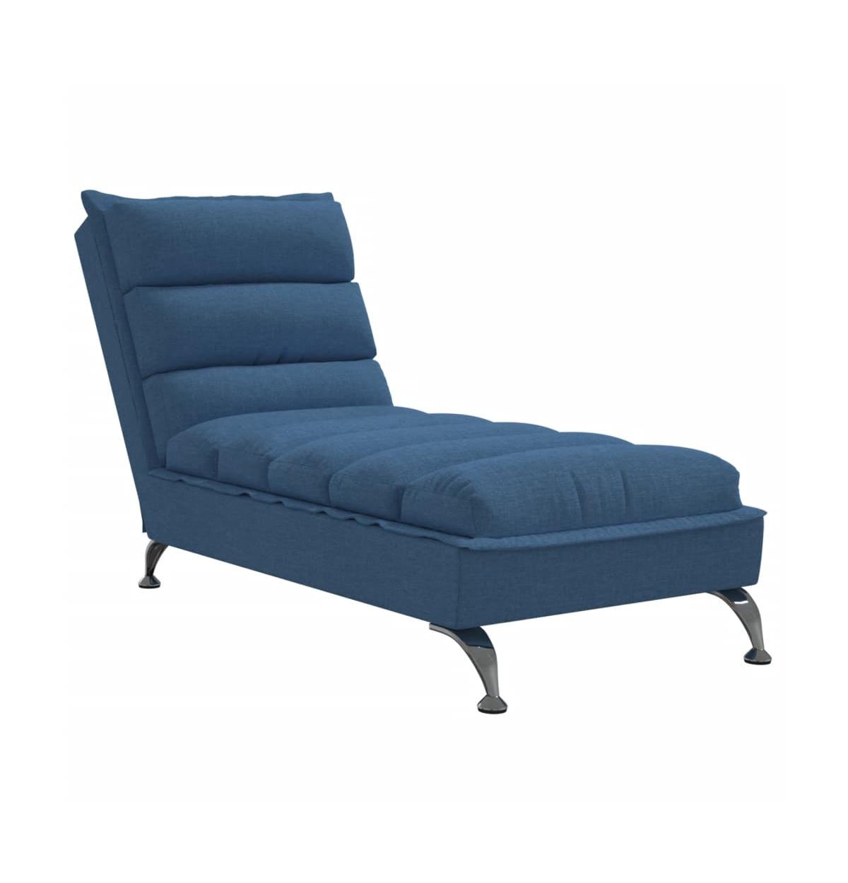 Click here for vidaXL Chaise Lounge Blue Fabric (100 polyester)... prices