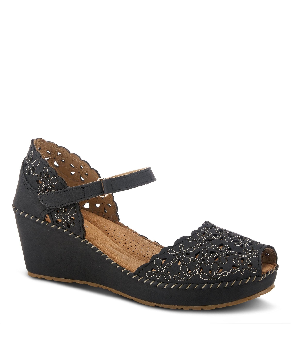 Click here for Patrizia Women s Gennina Embroidered Laser-Cut Pee... prices