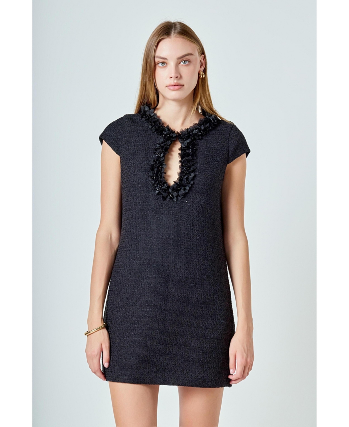 Click here for endless rose Womens Tweed Shift Dress with Floral... prices