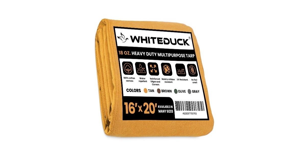 Click here for White Duck Outdoors 18 oz. Canvas Tarp 16x20 Tan prices
