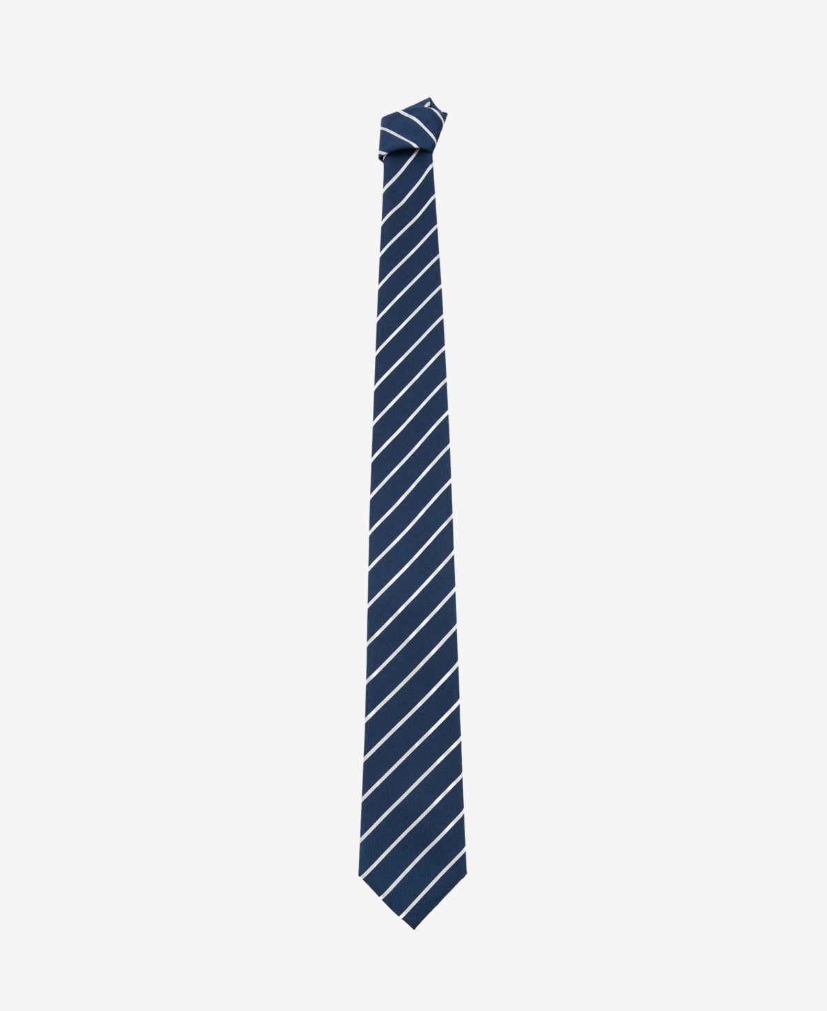 Click here for Mango Mens Striped Silk Cotton Tie - Night Blue prices