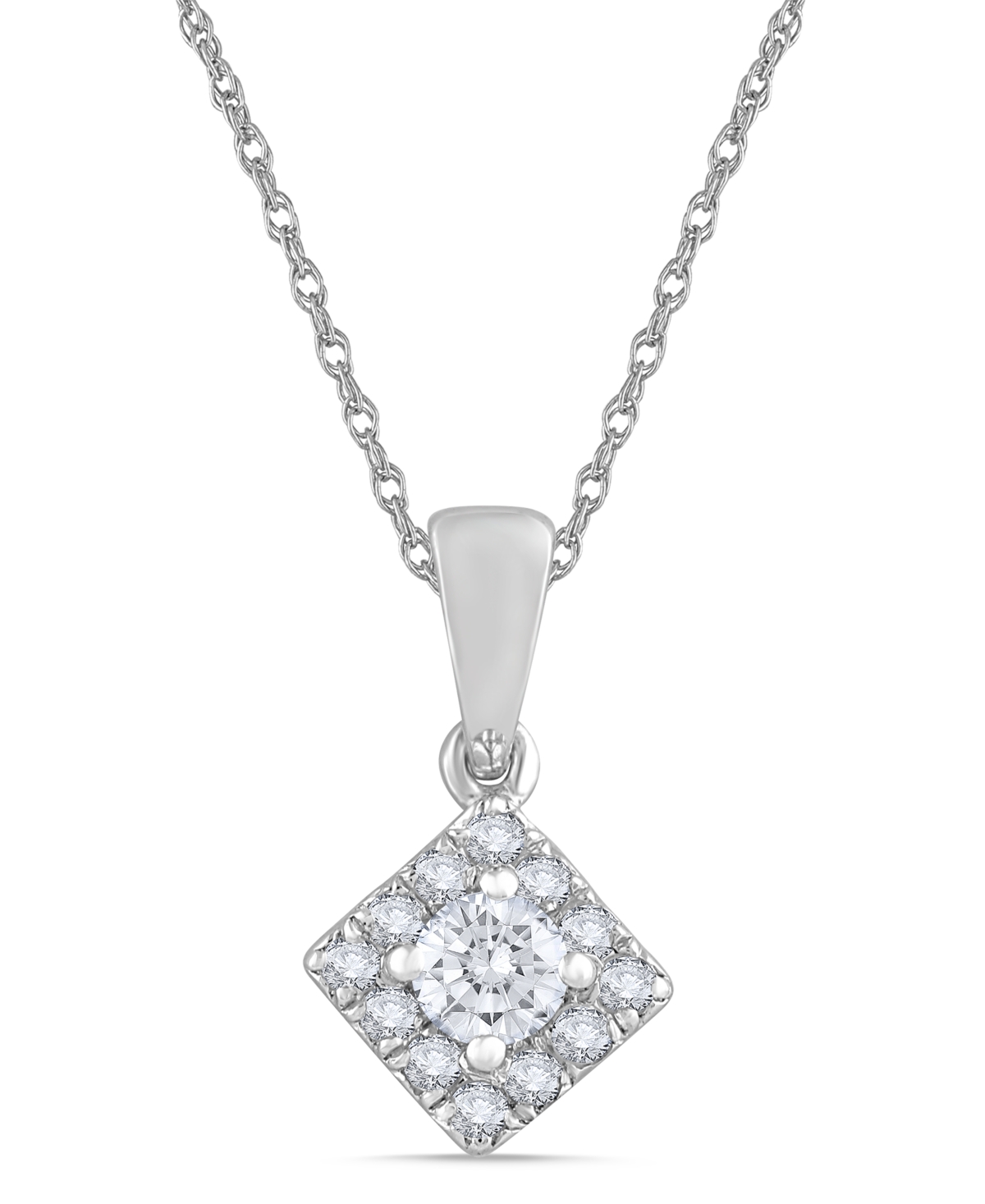 Click here for Macys Diamond Round Shape Halo Design Pendant Neck... prices