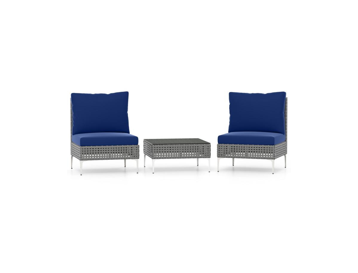 Click here for Slickblue 3 Pieces Conversation Chairs with Temper... prices