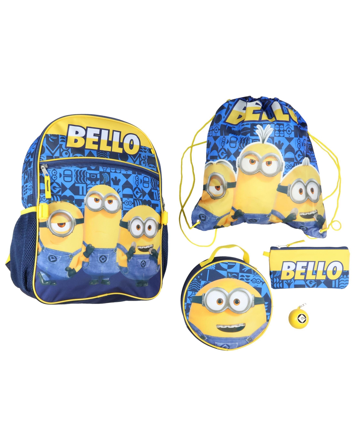 Click here for Minions Backpack Bello Character Design 5 Piece Se... prices