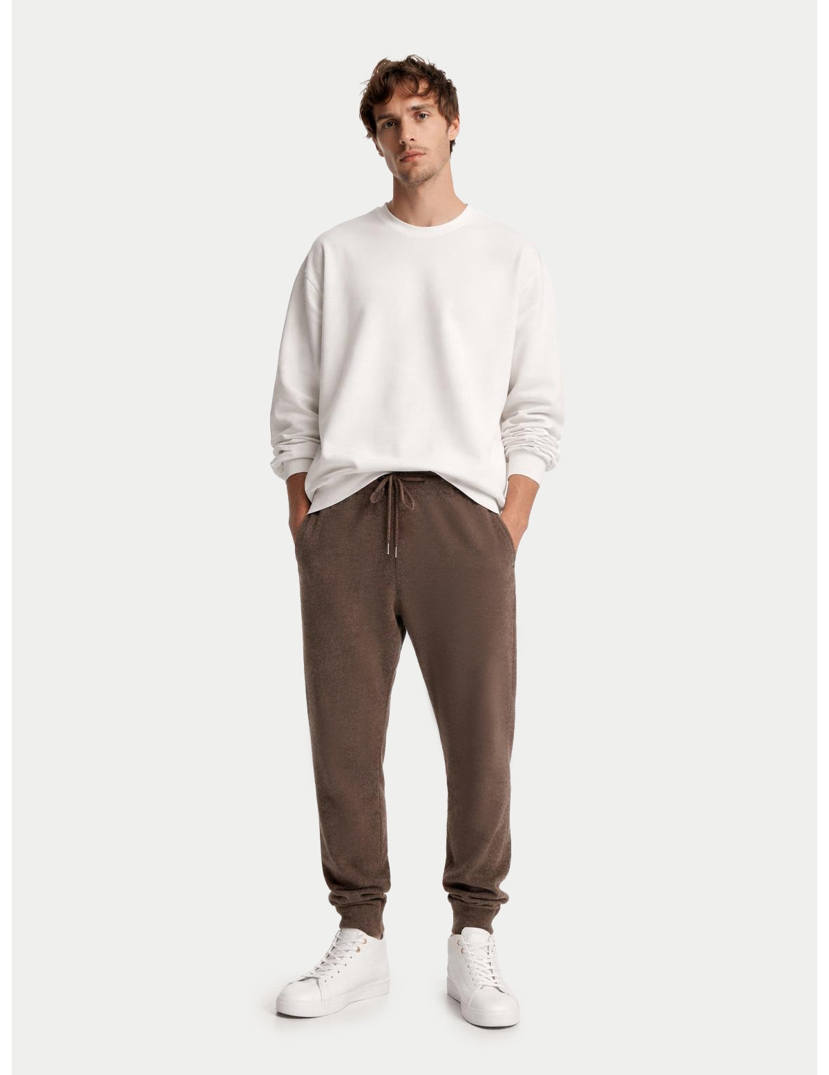 Click here for Gobi Cashmere 100 Mens Cashmere Jogger - Brown-sla... prices