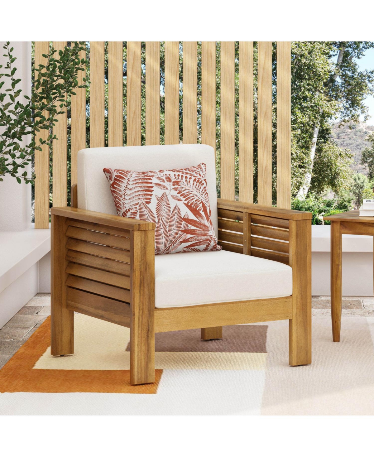 Click here for Streamdale Acacia Wood Club Chairs With Cushions... prices