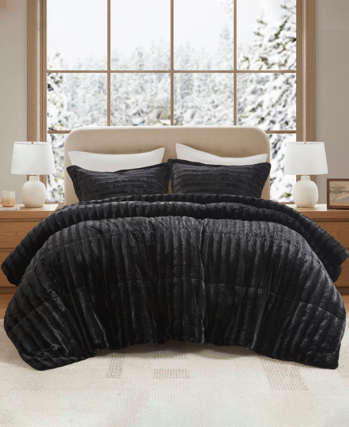 Click here for Madison Park Duke Reversible Faux Fur 3-Pc. Comfor... prices