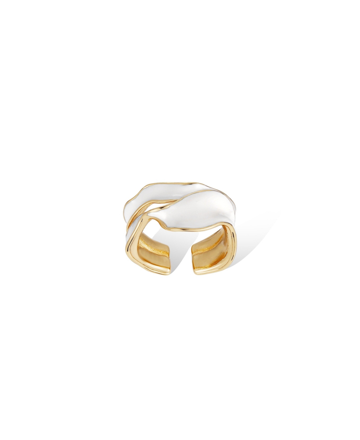 Click here for Retro Chic Breeze Ring - Gold  white prices