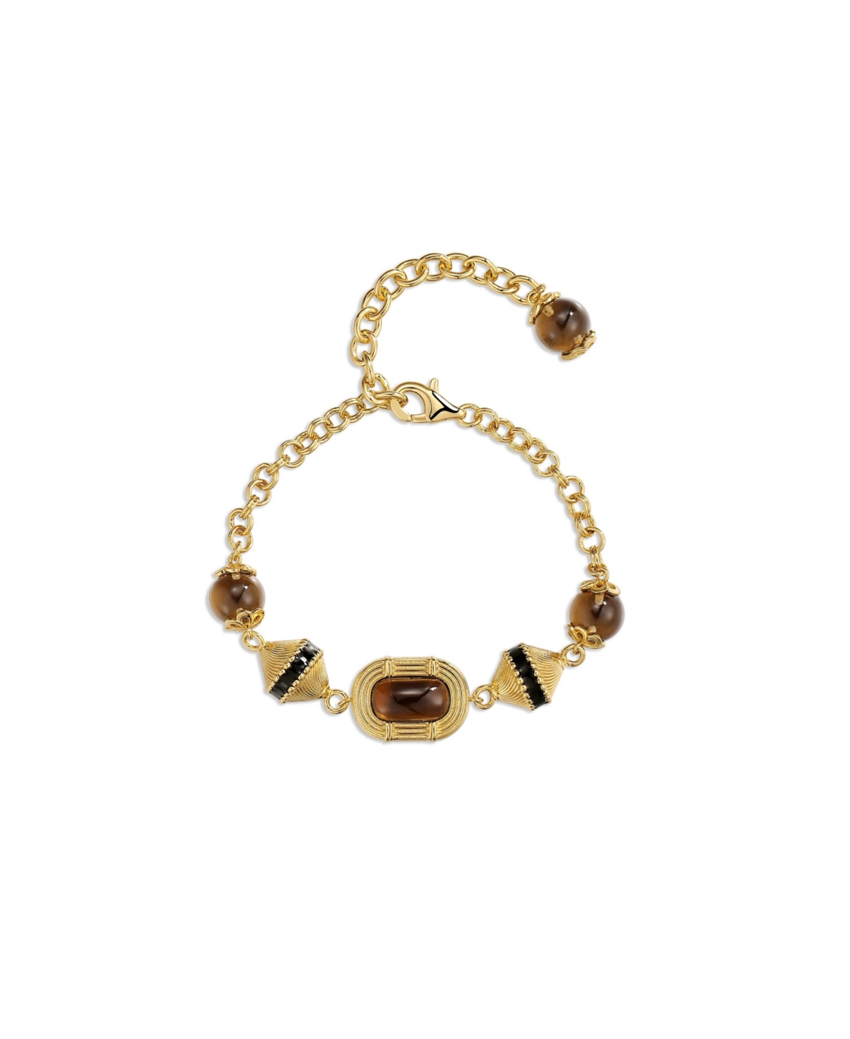 Click here for Retro Chic Roman Night Bracelet - Brown  gold prices