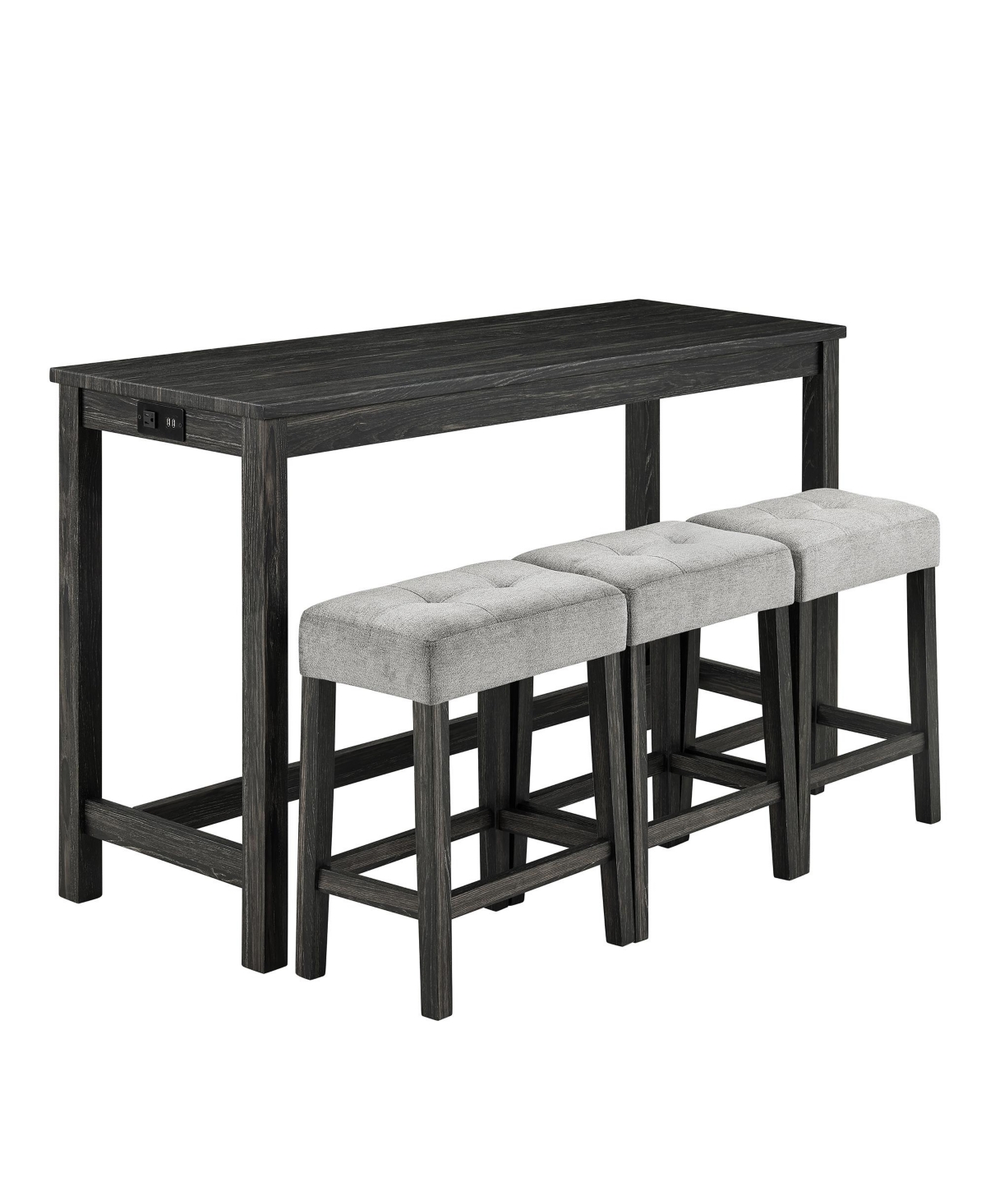Click here for Casainc Industrial 4-Piece Bar Table Set with Powe... prices