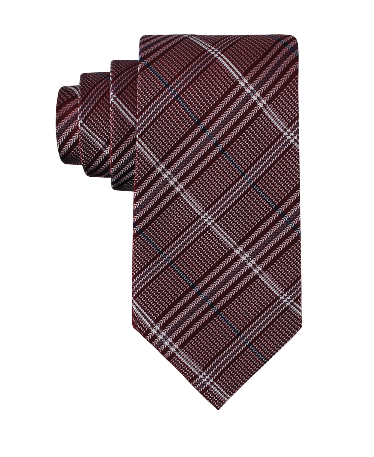 Click here for Tommy Hilfiger Mens Jeffrey Plaid Tie - Dark Red prices