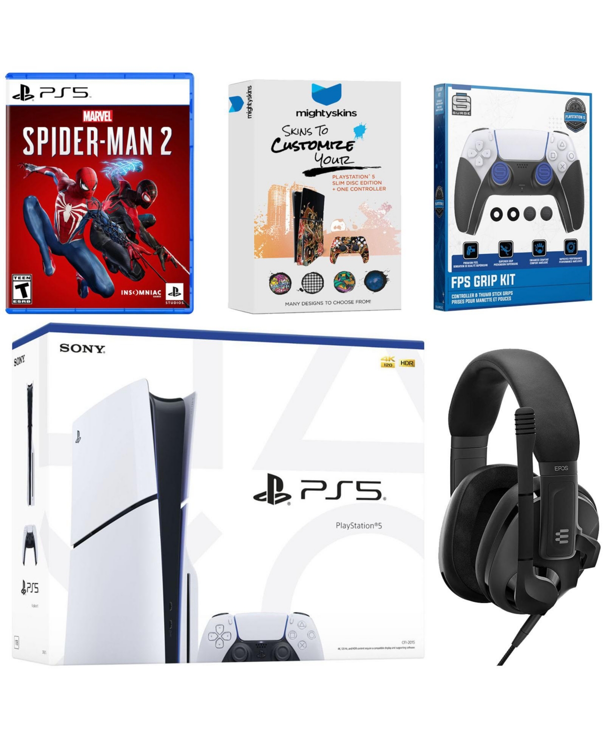 Click here for Sony PlayStation 5 Slim Disc Bundle Console - Whit... prices