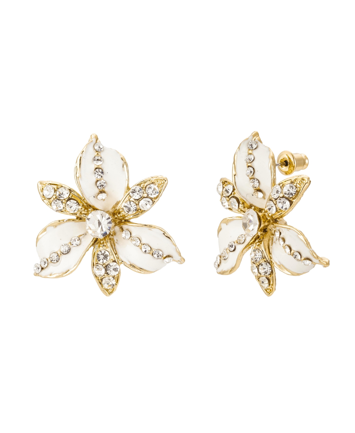 Click here for Untamed Petals Feyre Crystal Stud Earrings - Gold prices