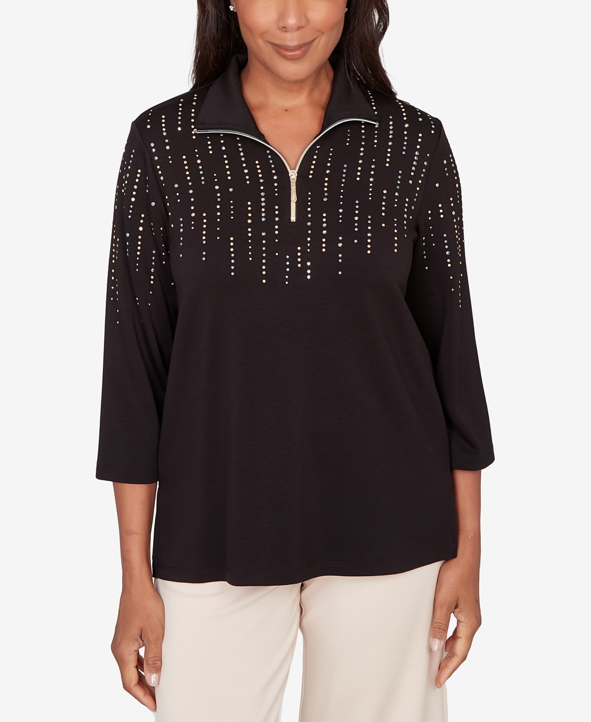 Click here for Alfred Dunner Womens Seville Heat Set Embellished... prices