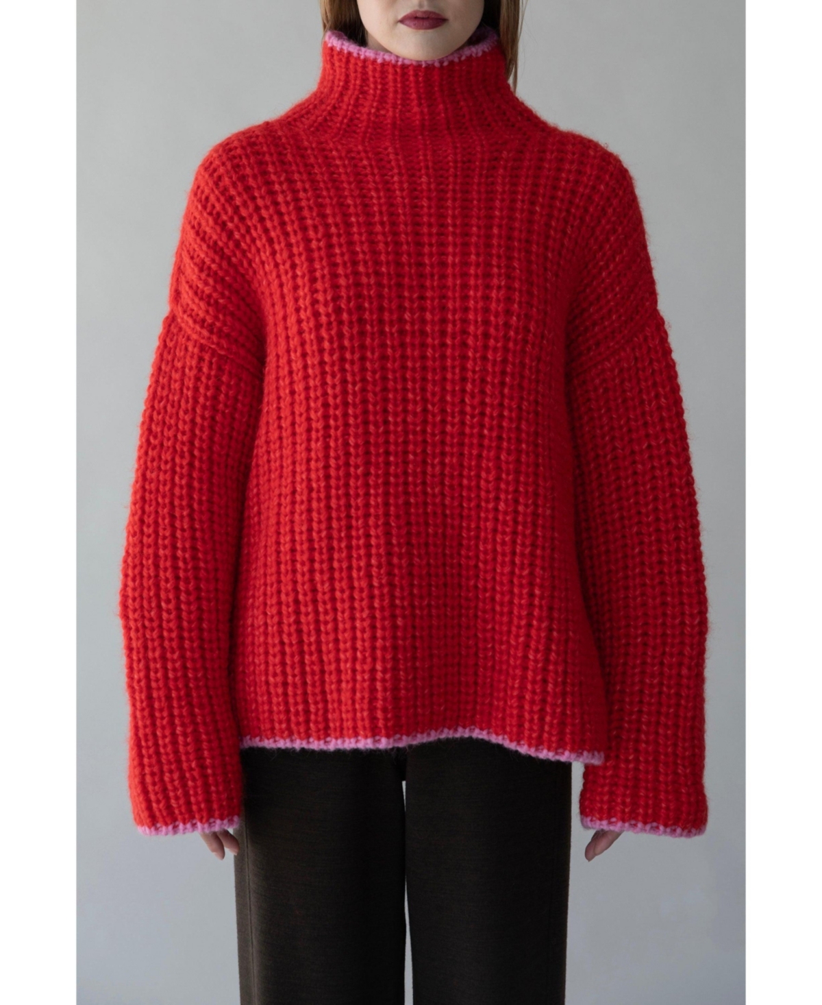 Click here for Sskein Womens Sylvie Handknit Pullover - Scarlett prices
