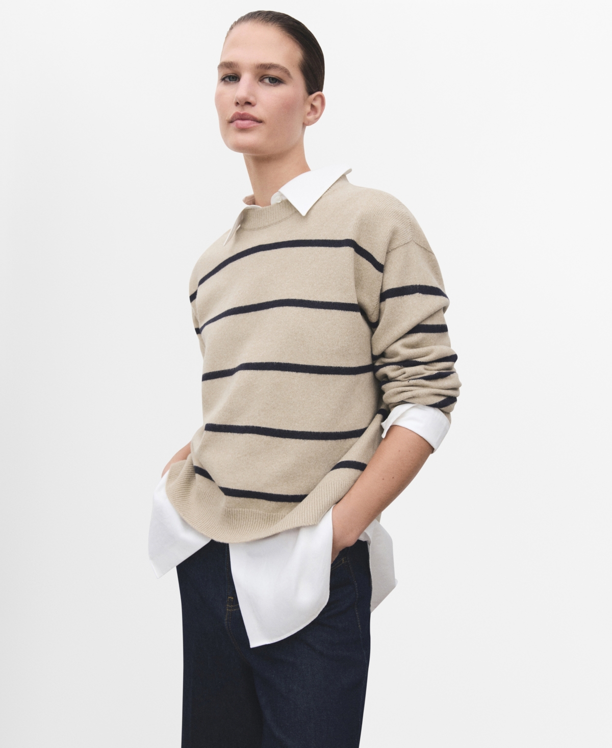 Click here for Mango Womens Knit Striped Sweater - Light  Pastel... prices