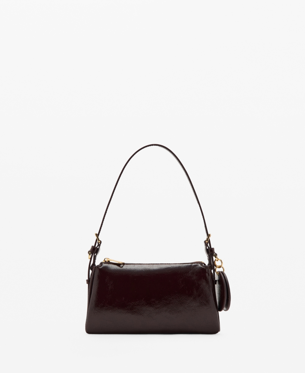 Click here for Mango Womens Shiny Shoulder Bag - Burgundy prices