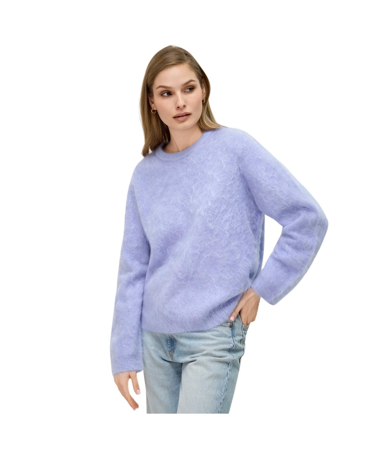 Click here for Bellemere New York Womens Brushed Pure Cashmere Cr... prices