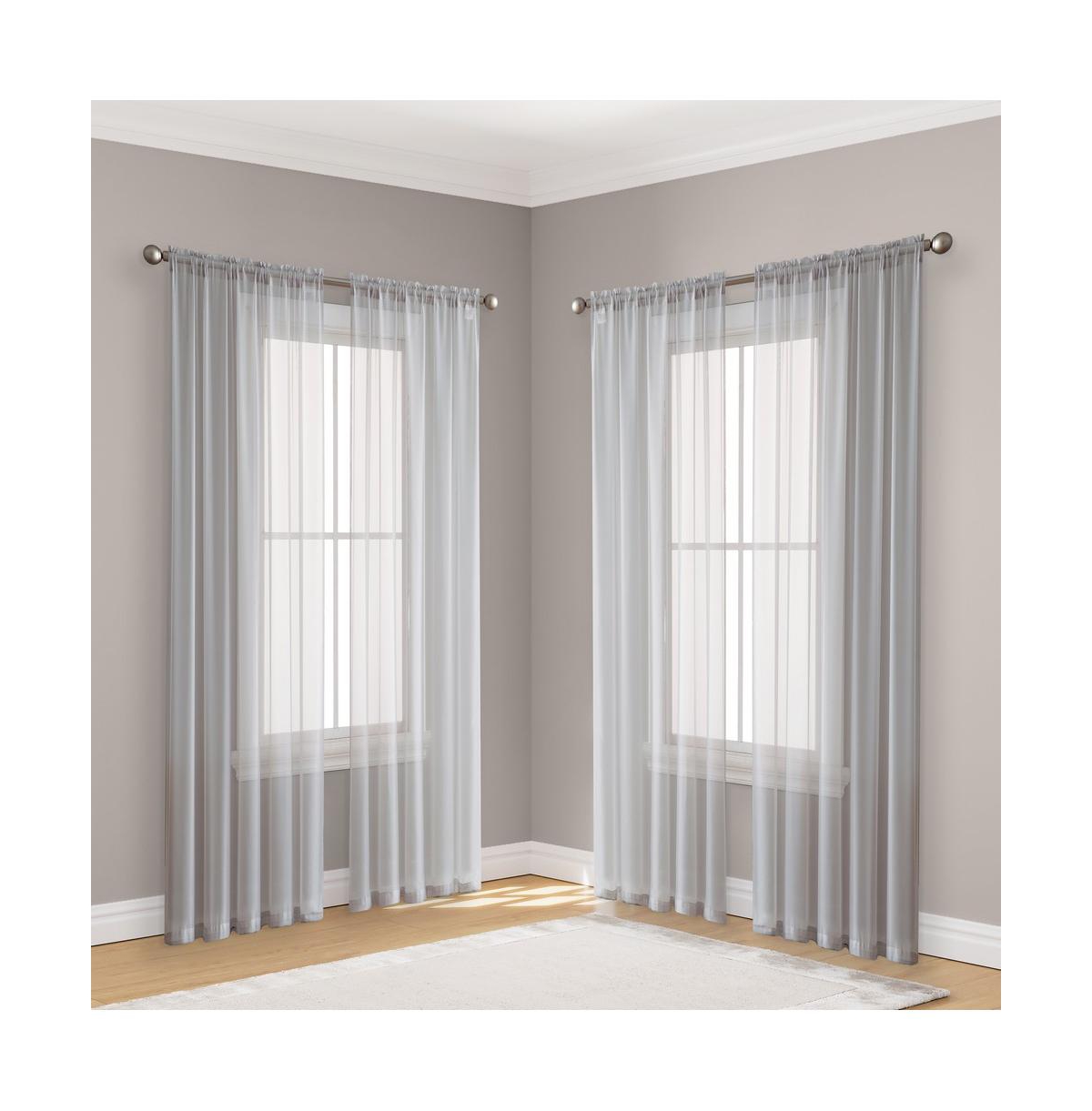 Click here for Hlc.me Essentials Sheer Voile Window Treatment Rod... prices