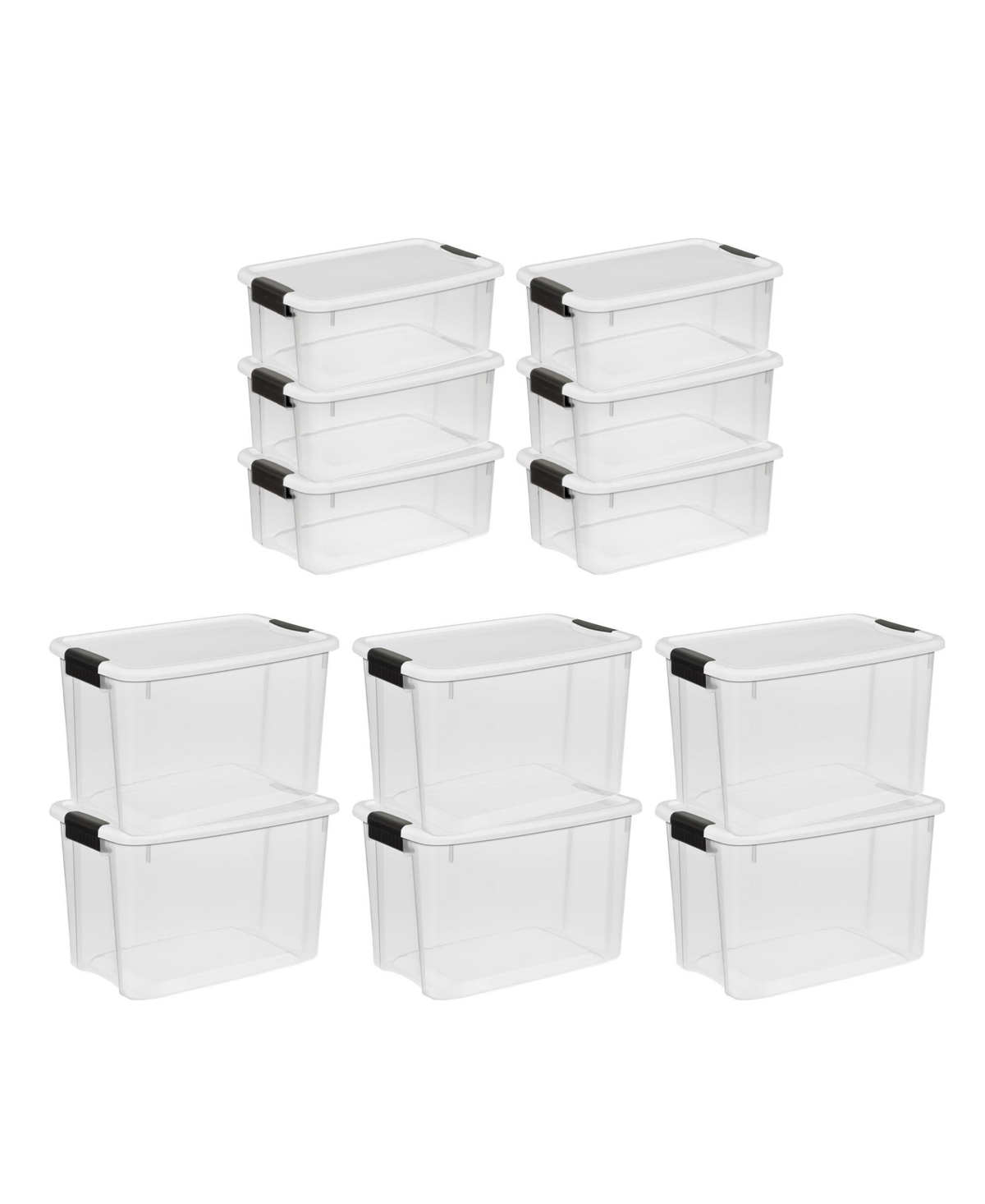 Click here for Sterilite 30 Qt 6-Pack & 18 Qt 6-Pack Clear Plasti... prices