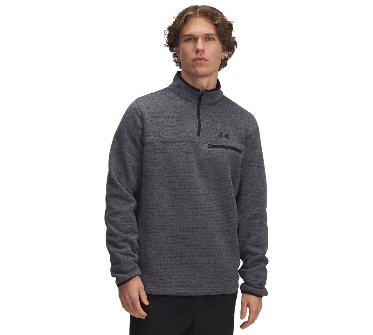 Click here for Under Armour Mens Quarter-Zip Sweater - Gray prices
