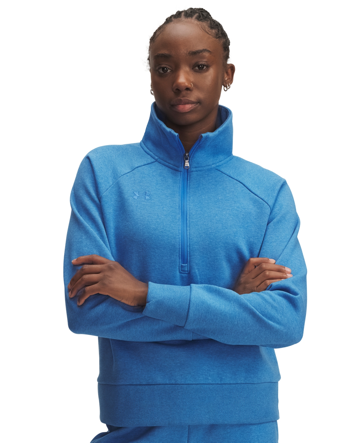 Click here for Under Armour Womens Rival Fleece Mock-Neck Half-Zi... prices