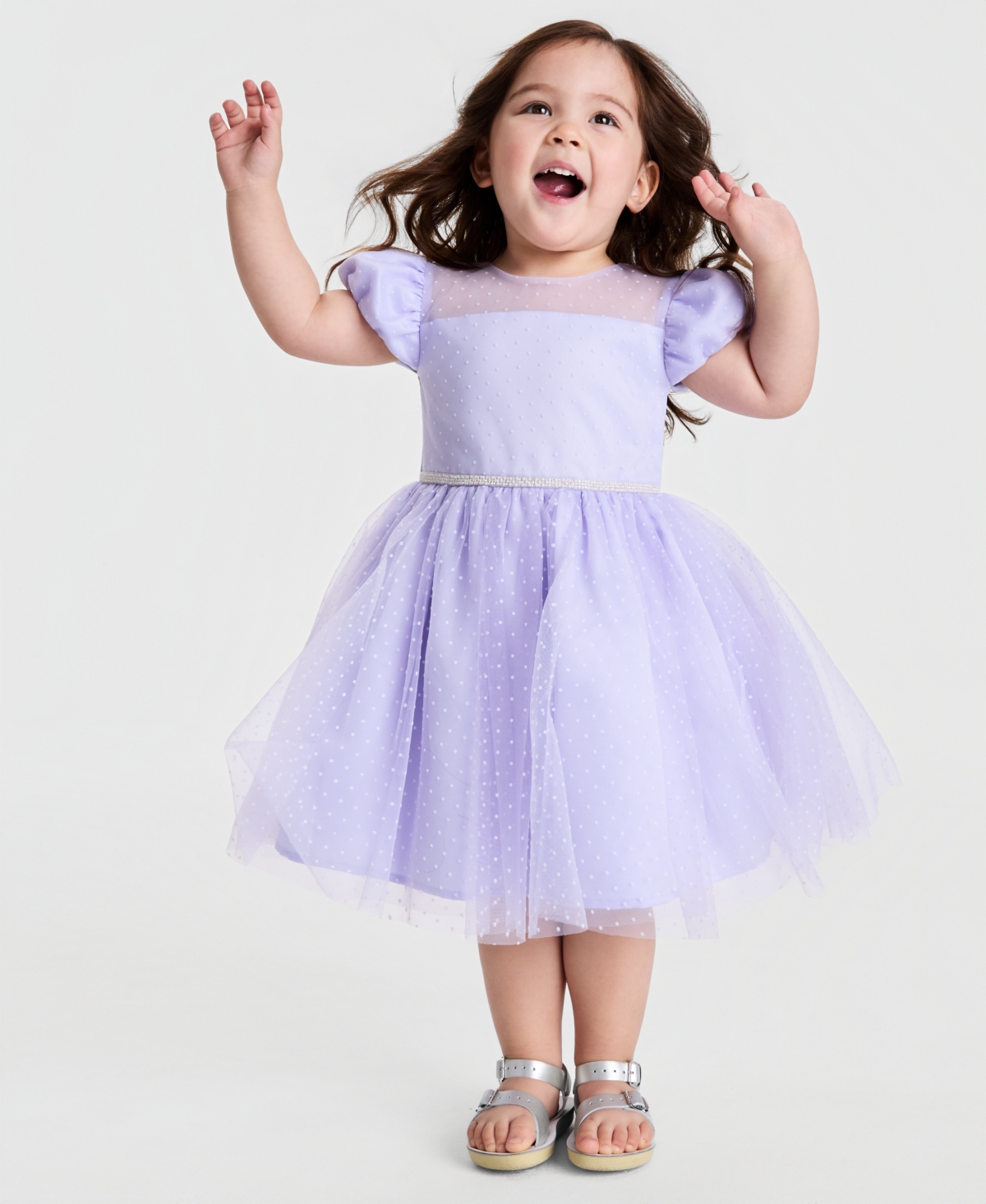 Click here for Blueberi Boulevard Girls 2T-6X Puff-Sleeve Flock M... prices