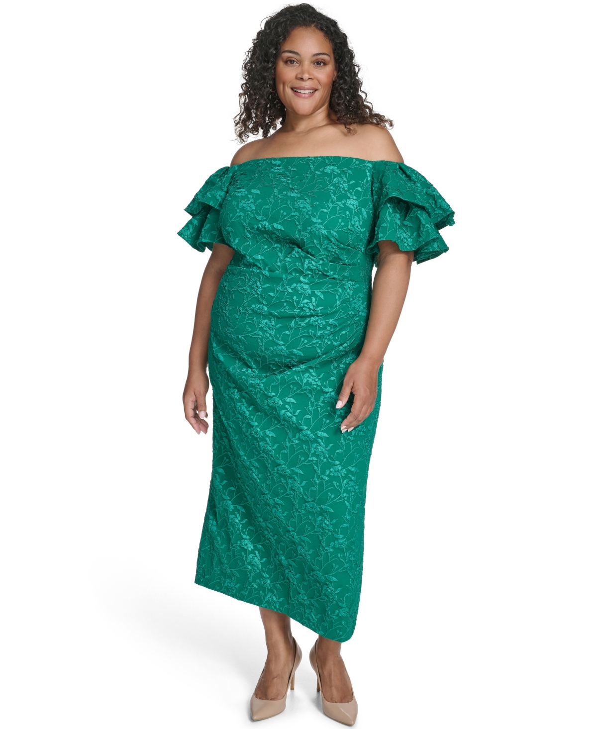 Click here for Eliza J Plus Size Off-The-Shoulder Short-Sleeve Go... prices