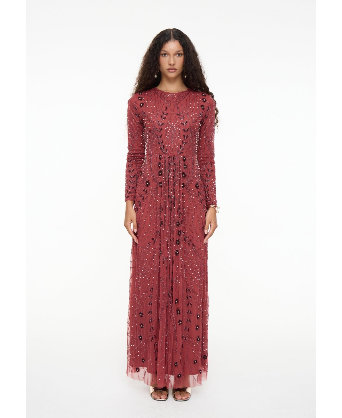 Click here for Maryisa Womens Modest Embellished Sequin Beaded Dr... prices