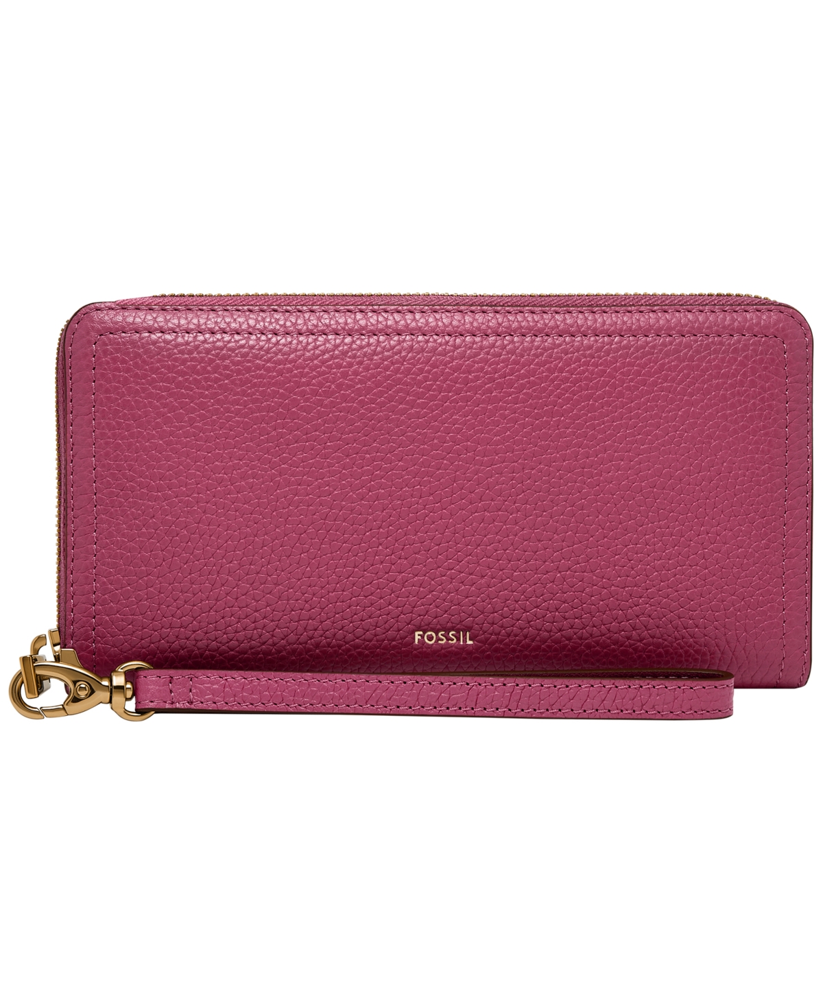 Click here for Fossil Logan Leather Zip Around Clutch Wallet - Pi... prices