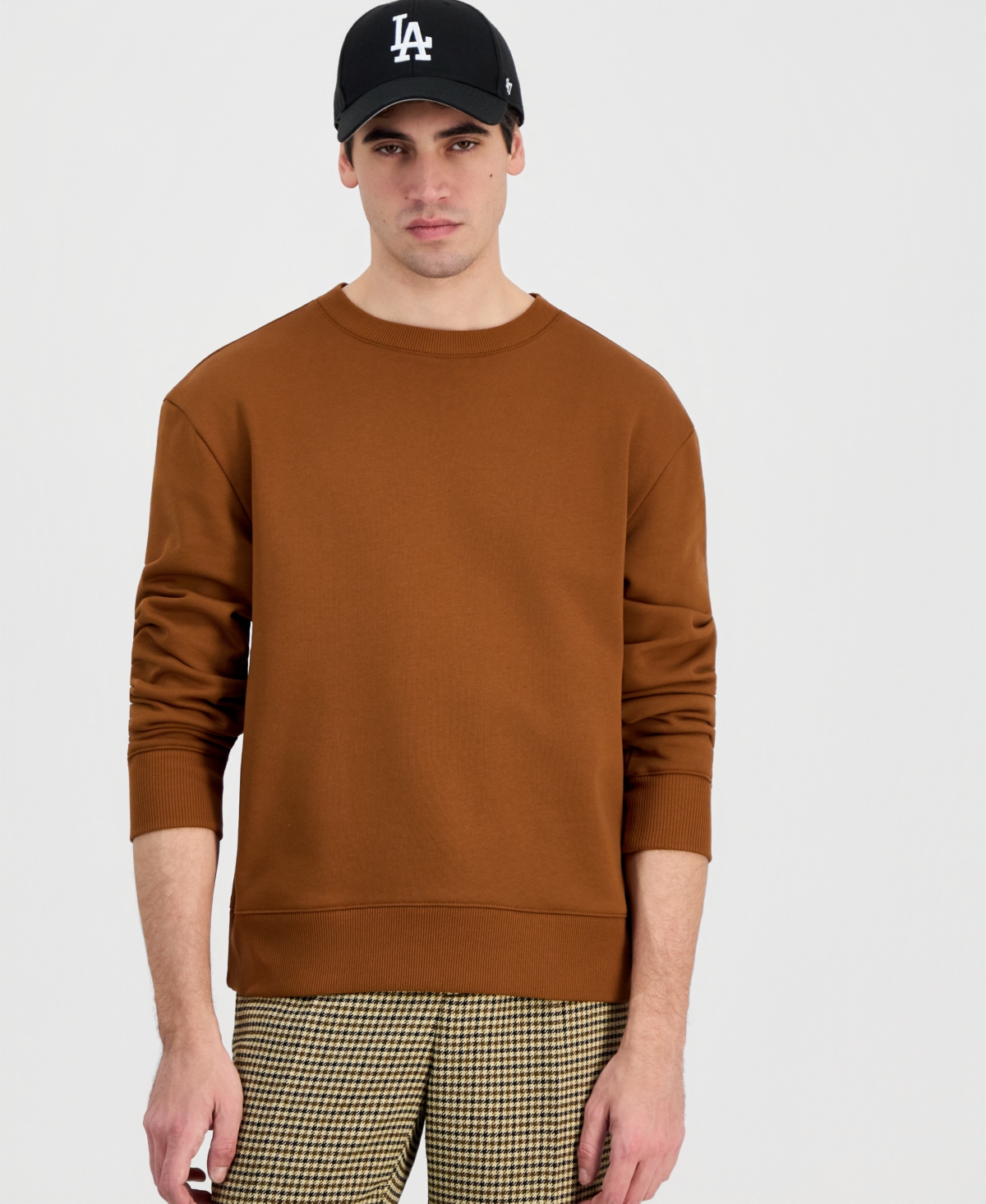 Click here for Mode of One Mens Relaxed-Fit Fleece Sweatshirt  Cr... prices